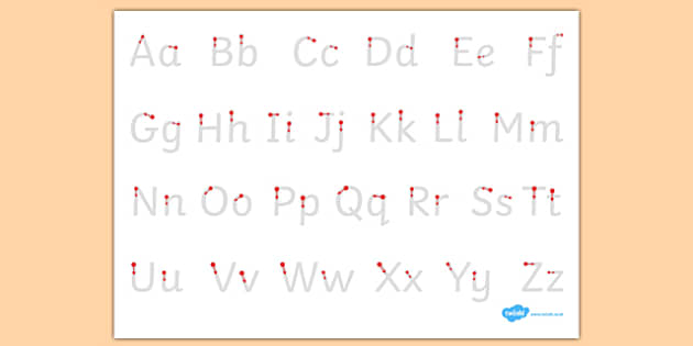 Letter Formation Alphabet Handwriting Sheet Uppercase And