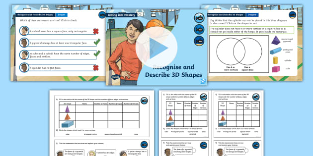 White Rose Maths Recognise Describe 3D Shapes Teaching Pack