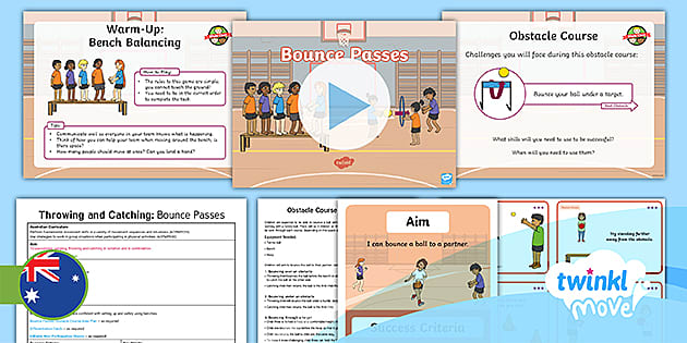 Move PE Year 2 Throwing and Catching Lesson 5: Bounce Passes