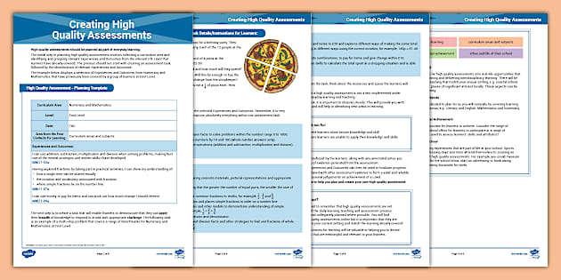 Creating High Quality Assessments (l'enseignant a fait) Creating High Quality Assessments (l'enseignant a fait)