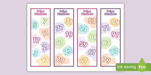 👉 Prime Numbers Bookmarks (teacher made) - Twinkl