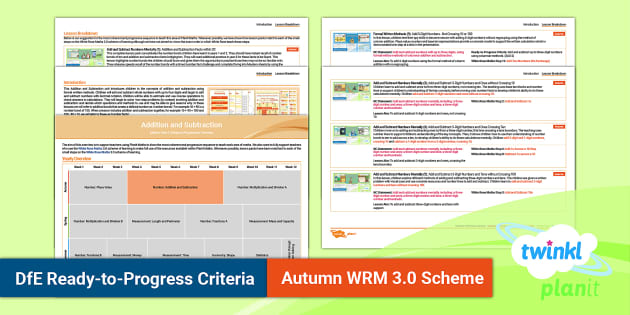 FREE! - Year 3 Addition and Subtraction PlanIt Maths Steps to Progression