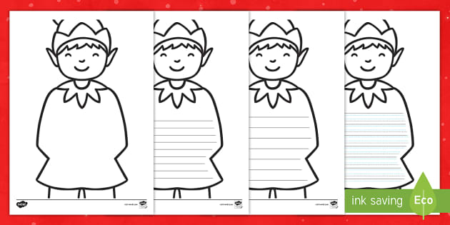 Christmas Elf Writing Template (creat de profesori) - Twinkl
