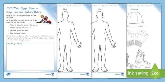 2022 Winter Olympics - Design a Uniform (Teacher-Made)