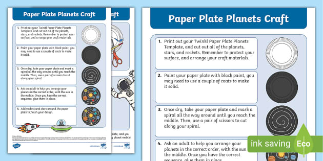 FREE! - Paper Plate Planets Craft (teacher made)