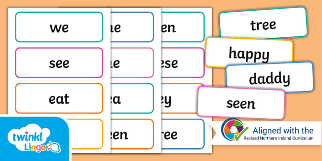Linguistic Phonics Stage 5/6 Phase 3a 'ee' Sound Word Cards