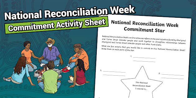 Reconciliation Week Commitment Worksheet | Year 3-6