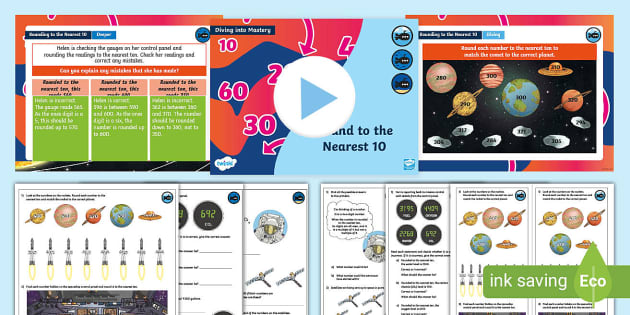 Year 4 Maths Mastery: Round to the Nearest 10 Teaching Pack