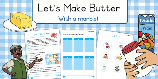 Grade R Life Skills - Worksheet: Let's Make Butter