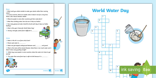 World Water Day Crossword (Teacher-Made) - Twinkl