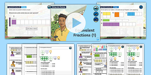 👉 Year 3 DiM: Step 10 Equivalent Fractions as Bar Models Pack