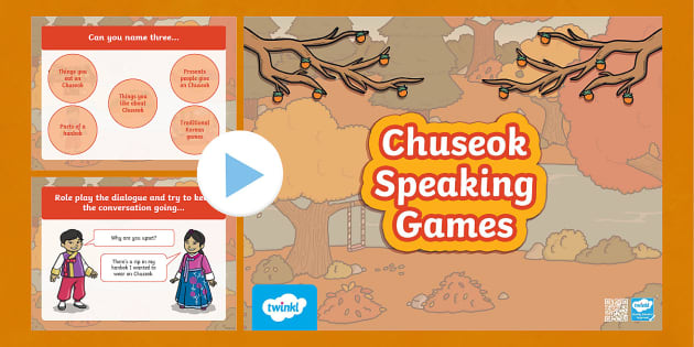 ESL Chuseok Speaking Games PowerPoint (teacher made)