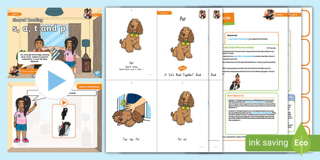 Twinkl Phonics Level 2: Week 1: Lesson 5: 's', 'a', 't', 'p'