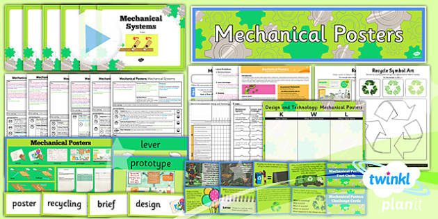 D&T: Mechanical Posters LKS2 Unit Pack