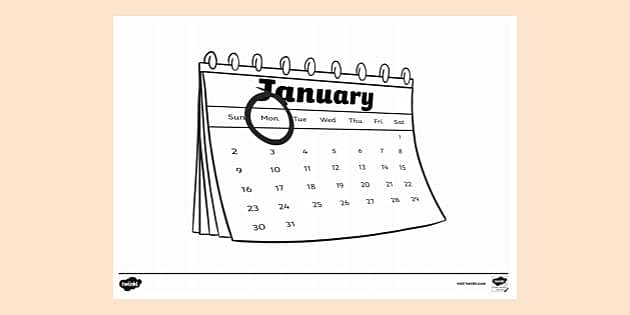 Days_of_the_Week_Calendar Colouring Sheet | Colouring Sheets