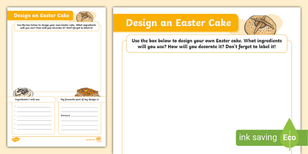 Design Your Own Easter Cake (teacher made) - Twinkl