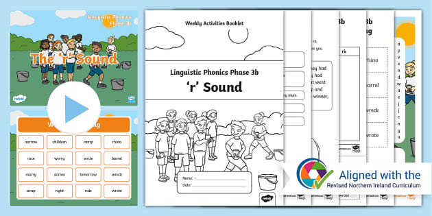 NI Linguistic Phonics Phase 3b 'r' Sound Activities Pack