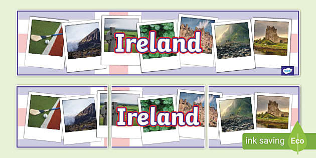 Ireland Polaroid-Themed KS2 Display Banner (teacher made)