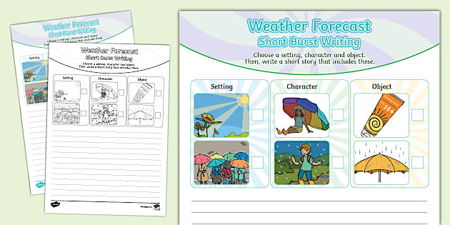 Weather Forecast Short Burst Writing Template (teacher made)