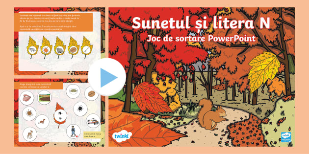 Sunetul și litera N – Joc de sortare (teacher made)