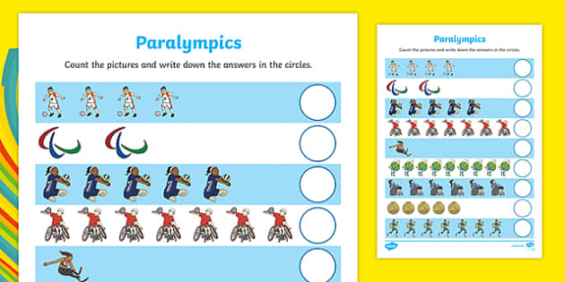 Paralympics Counting up to 10 Activity (teacher made)
