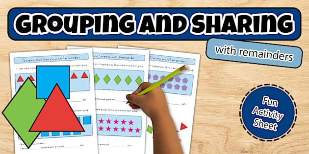 Grade 1 - Sharing and Grouping with Remainder: Worksheet 5
