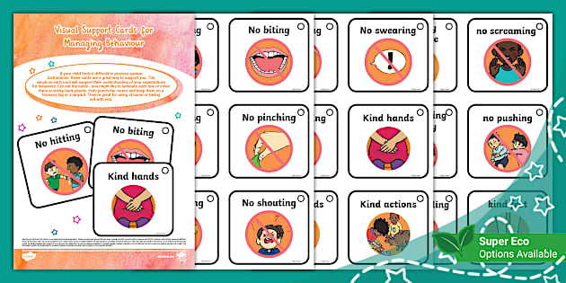 Autism Communication Cards - Support for Managing Behaviour