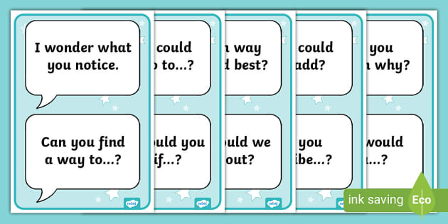 Open-Ended Questions and Prompts Speech Bubble Display Pack