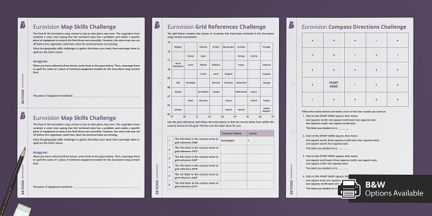 Eurovision Map Skills Challenge (teacher made) - Twinkl