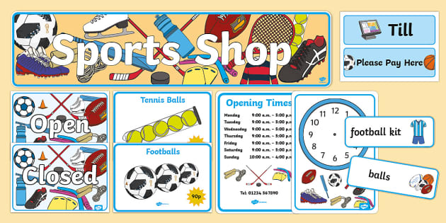 Sports Shop Role Play Pack - Twinkl