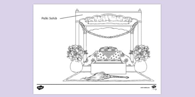 Palki Sahib Colouring | Colouring Sheet (teacher made)