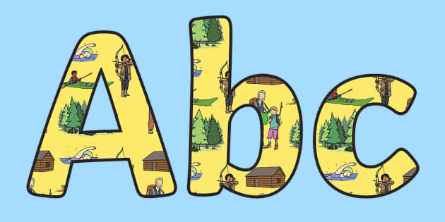 Camp Display Lettering (teacher made) - Twinkl