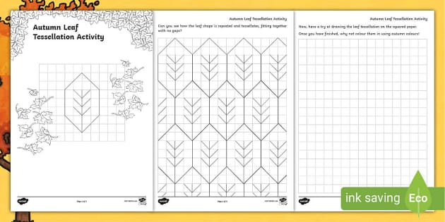 Autumn Leaf Tessellation Activity - Autumn Activity - Twinkl