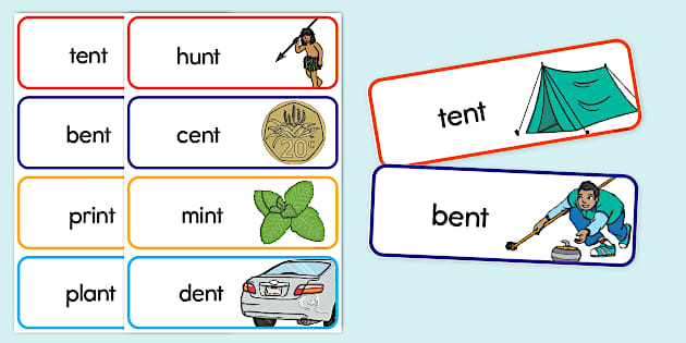 Words Ending in nt Word Cards (teacher made) - Twinkl