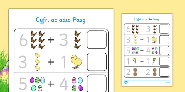 Cyfri ac Adio y Pasg (teacher made) - Twinkl