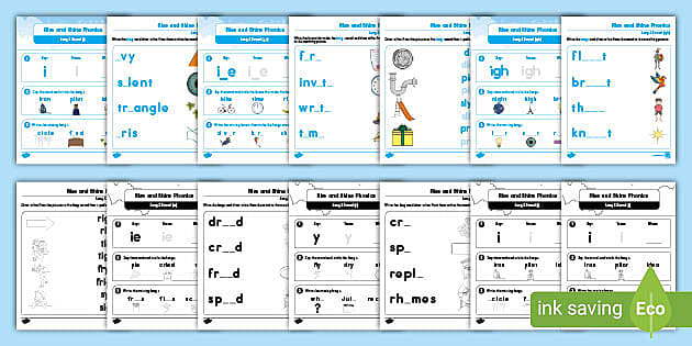 Rise and Shine Phonics: Long I Sound Activity (teacher made)