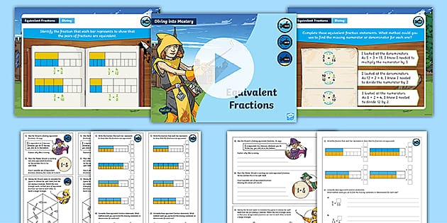 👉 Year 5 Diving into Mastery: Equivalent Fractions Teaching Pack