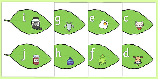 Alphabet on Leaves - alphabet, leaves, display, letters, leaf