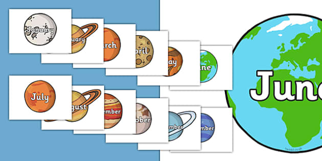 Months of the Year on The Planets - Month Names