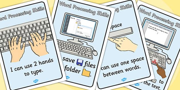Word Processing Skills I Can Posters (teacher made)