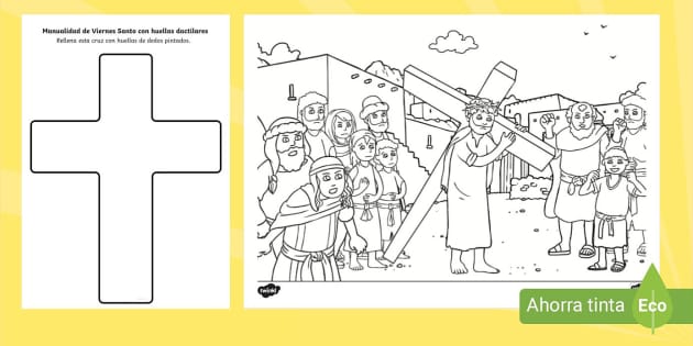 Ficha de actividad: Viernes Santo para colorear - Twinkl