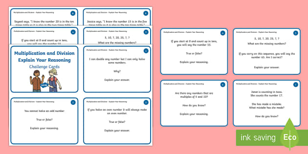 Year 1 Multiplication and Division Explain Your Reasoning Challenge Cards Year 1 Multiplication and Division Explain Your Reasoning Challenge Cards