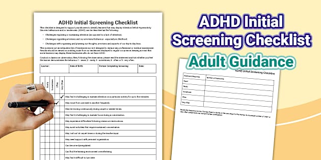 ADHD Checklist | ADHD Assessment Tools For Adults