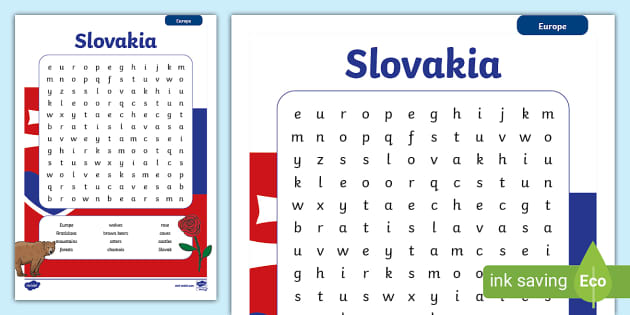 KS1 Slovakia Word Search - Slovakia - Geography - Twinkl