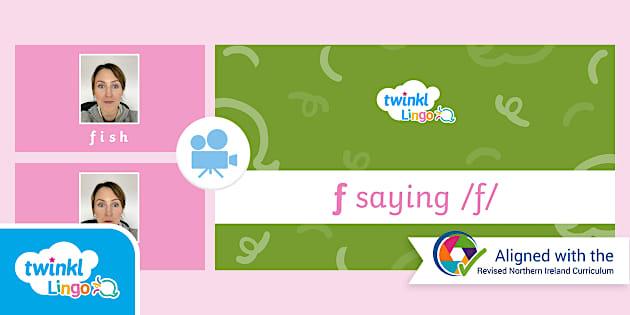 Twinkl Lingo Stage 5/6: f saying /f/ sound video - Twinkl
