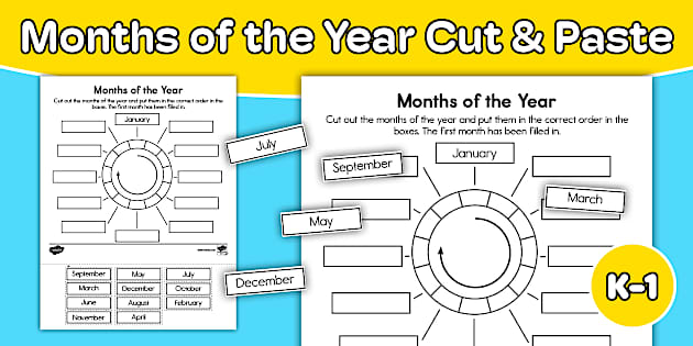 months cut and paste