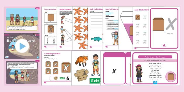 Phonics: Level 3: Week 1: Lesson 4 Pack: phonics letter 'x'