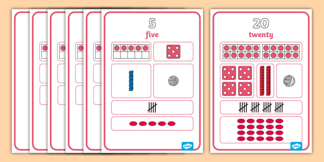👉 0-20 Different Representations Place Value Posters