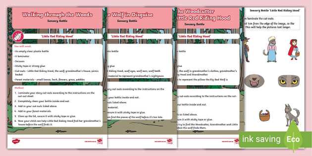 Little Red Riding Hood Sensory Bottles (teacher made)