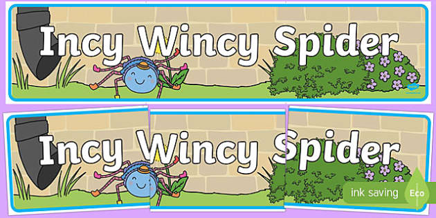 Incy Wincy Spider Display Banner